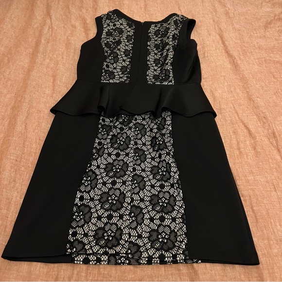 Enfocus Studio | Dresses | En Focus Studio Black Lace Dress With Peplum ...